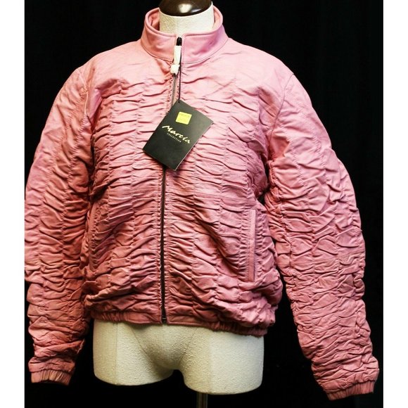 Marcia | Jackets & Coats | Nwt Marcia Genuine Leather Ruched Pink ...